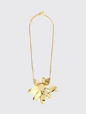Rabanne Tone Brass Choker Necklace With Flowershaped Pendant - Gold