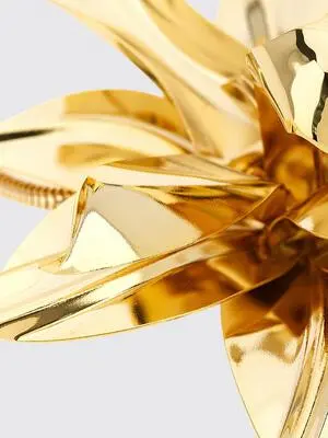 Rabanne Tone Brass Choker Necklace With Flowershaped Pendant - Gold