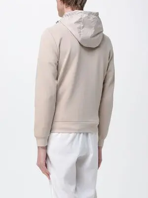 HESKIMO Supima Cotton Bomber Jacket With Drawstring Hood - Beige