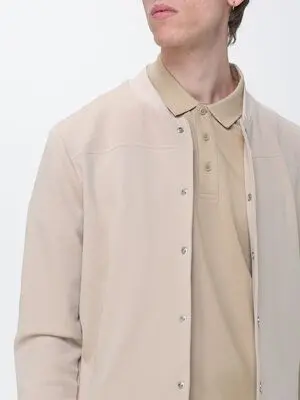 HESKIMO Supima Cotton Bomber Jacket With Drawstring Hood - Beige