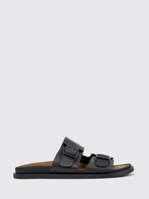 Camper Lluc Leather Sandals With Buckle Detail - Black