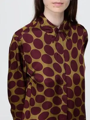 Dries Van Noten Polka Dot Long Sleeve Shirt - Camel