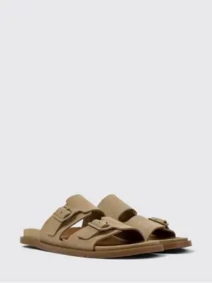 Camper Lluc Suede Sandals With Buckle Closure - Brown