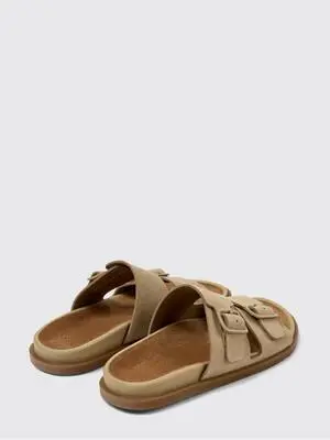 Camper Lluc Suede Sandals With Buckle Closure - Brown