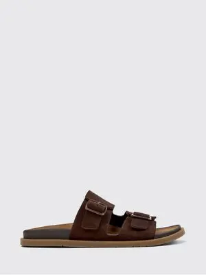 Camper Lluc Suede Sandals With Buckle Detail - Brown