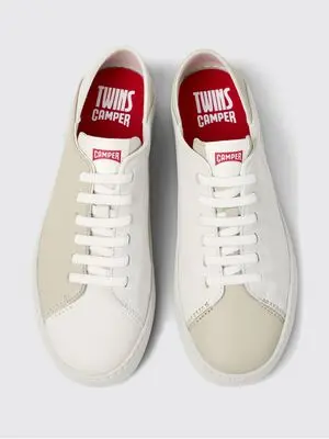 Camper Bi Twins Nubuck Leather Slip-on Sneakers With Ortholite Insole