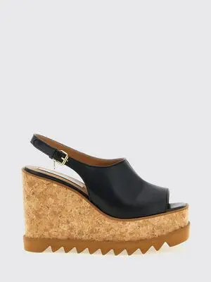 Stella McCartney Heeled Wedge Sandals - Black
