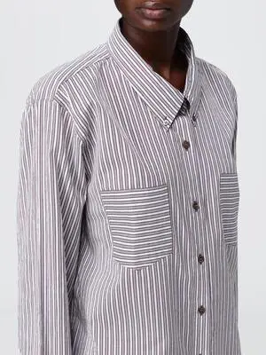 Dries Van Noten Striped Cotton And Silk Shirt