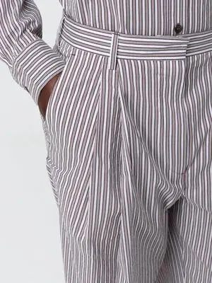 Dries Van Noten Striped Cotton And Silk Wide Leg Trousers