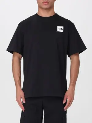 The North Face Cotton T-shirt With Graphic Print And Contrast Logo - Black