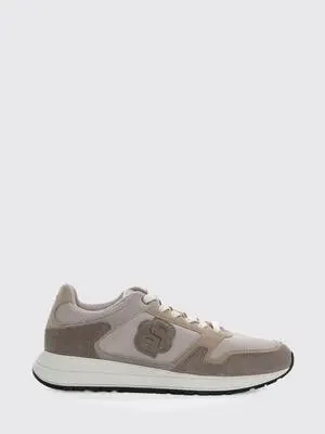BOSS Mesh And Suede Lace-up Sneakers - Beige