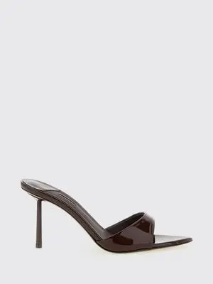 LE SILLA Bella Patent Leather Mules - Brown