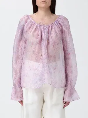 ALBERTA FERRETTI Alberta Ferretti Sheer Floral Print Blouse