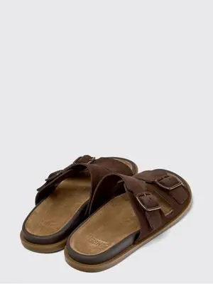 Camper Lluc Suede Sandals With Double Strap Closure