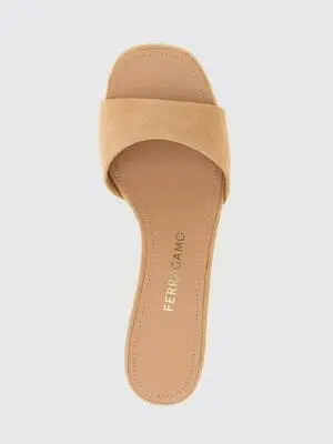 FERRAGAMO Suede Mules - Beige