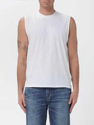 Our Legacy Cotton Tank Top With Crew Neck And Rear Logo - Natural