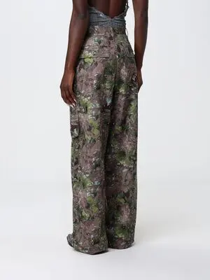 Liu Jo Printed Cotton Cargo Trousers With Rhinestones