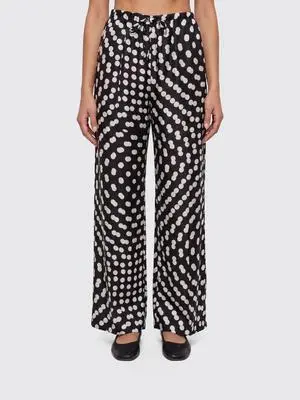 Dries Van Noten Polka Dot Wide Leg Trousers - Black