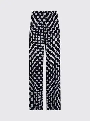 Dries Van Noten Polka Dot Wide Leg Trousers - Black