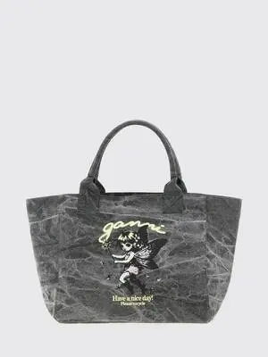 GANNI Recycled Cotton Canvas Bag - Black