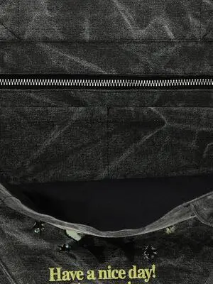 GANNI Recycled Cotton Canvas Bag - Black