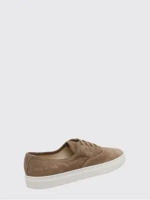 COMMON PROJECTS Low-top Suede Sneakers With Foil-stamped Logo - Beige