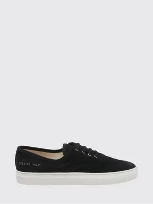 COMMON PROJECTS Low-top Suede Sneakers With Foil-stamped Logo - Black