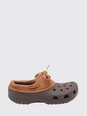 CROCS Classic Boat Mules In Eva And Vegan Leather - Brown