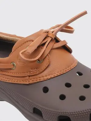 CROCS Classic Boat Mules In Eva And Vegan Leather - Brown