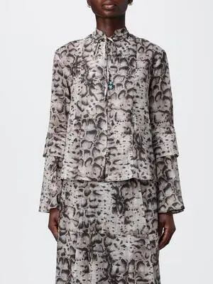Pinko Crepe Shirt With Snake Print