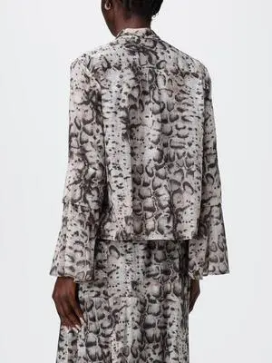 Pinko Crepe Shirt With Snake Print