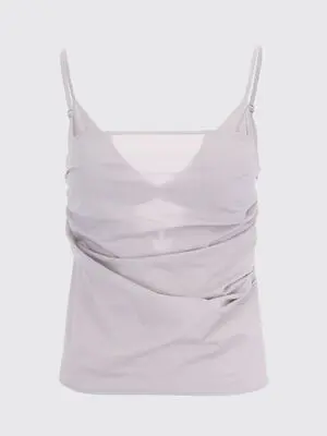 Patrizia Pepe Spaghetti Strap Top With Mesh Detail