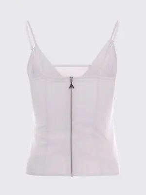 Patrizia Pepe Spaghetti Strap Top With Mesh Detail