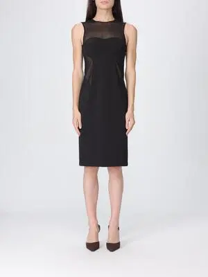 Patrizia Pepe Off-the-shoulder Midi Sheath Dress In Jersey - Black
