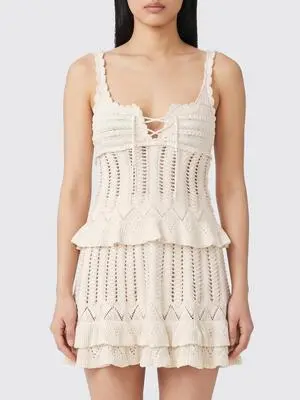 Isabel Marant Étoile Cropped Knit Top With Square Neckline - Beige
