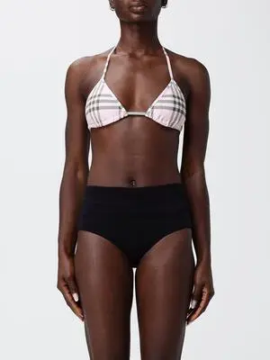 Burberry Checked Triangle Bikini Top - Pink