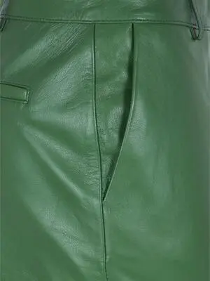 THE FRANKIE SHOP Cropped Fit Leather Trousers