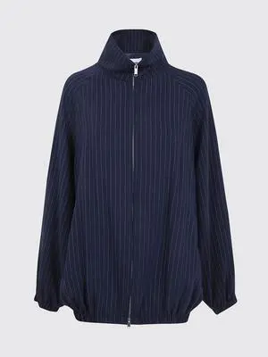 THE FRANKIE SHOP Striped Polyester Bomber Jacket - Blue