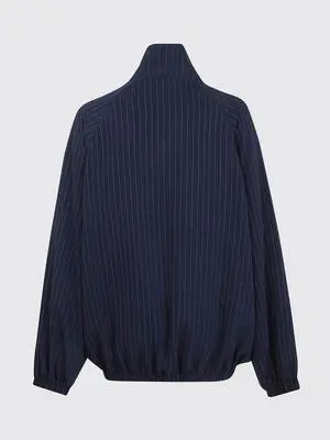 THE FRANKIE SHOP Striped Polyester Bomber Jacket - Blue