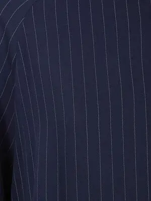 THE FRANKIE SHOP Striped Polyester Bomber Jacket - Blue