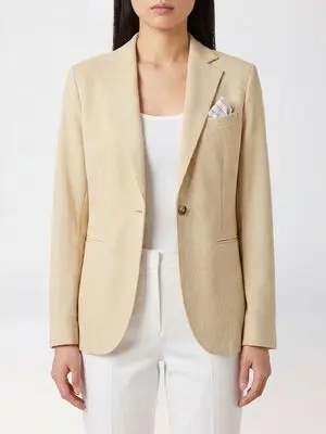 CIRCOLO 1901 Textured Single-breasted Jacket - Biscuit