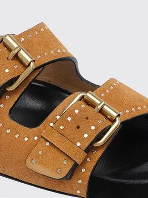 Isabel Marant Étoile Lennyo Studded Suede Sandals - Brown