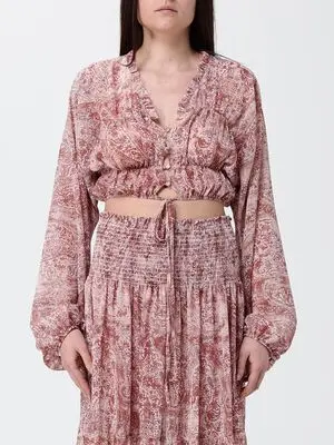 ANIYE BY Cropped Paisley Print Blouse - Red