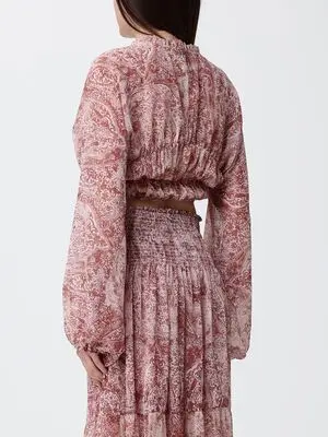 ANIYE BY Cropped Paisley Print Blouse
