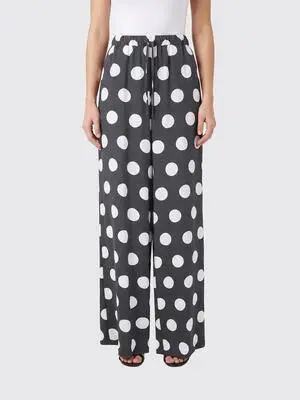 Junya Watanabe Polka Dot Wide-leg Jersey Trousers With Drawstring Waist - Black