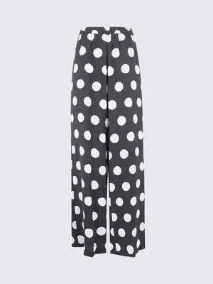 Junya Watanabe Polka Dot Wide-leg Jersey Trousers With Drawstring Waist - Black