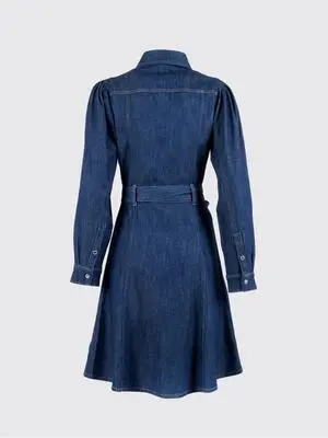 7 For All Mankind Denim Midi Dress With Belt