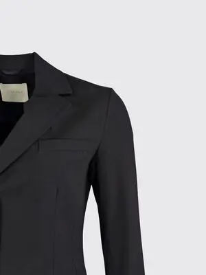 CIRCOLO 1901 Single-breasted One-button Stretch Cotton Blazer With Notched Lapel - Black