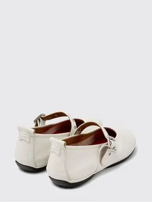 Camper Right Nina Mary Jane Flats In Calfskin Leather - White