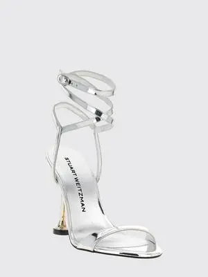 STUART WEITZMAN Nudistini Patent Leather Ankle Strap Sandals